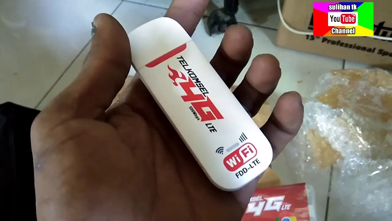 unboxing+review modem Telkomsel 4G LTE,bisa langsung Wifi tinggal colok ...