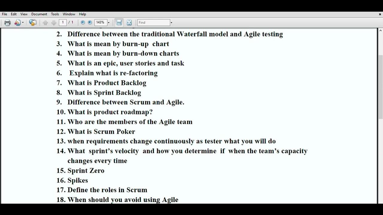 Agile Testing Interview Questions And Answers Youtube