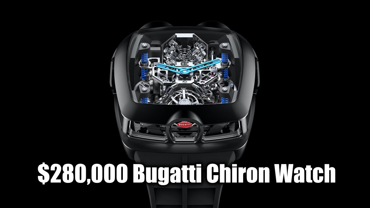 $280,000 Bugatti Chiron Watch with small Engine is a Masterpiece - YouTube