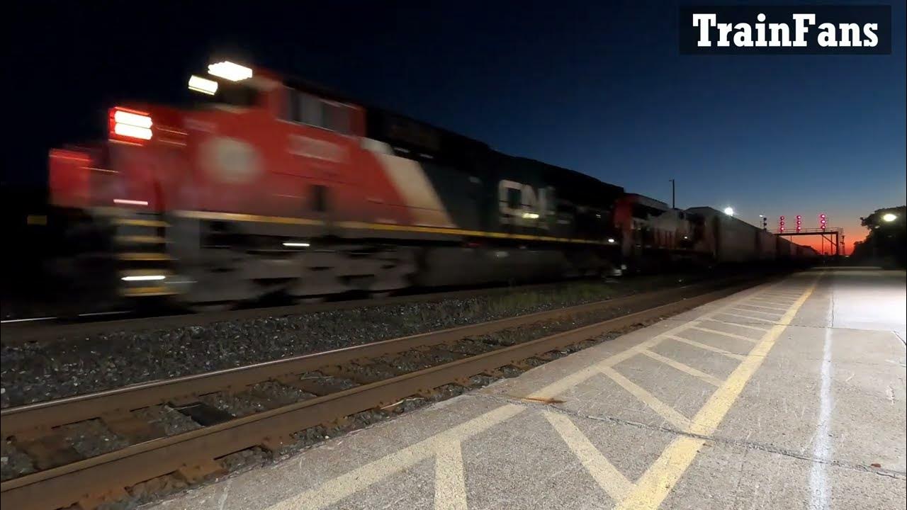 CN 492 CN 3201 & CN 2977 Locomotives Manifest Train Sarnia Ontario 4K - YouTube