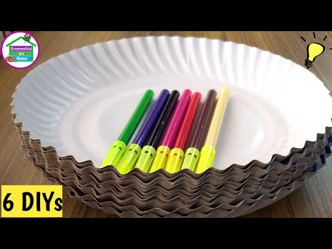 6Best out of waste paper plates crafts | Easy paper plate crafts ...