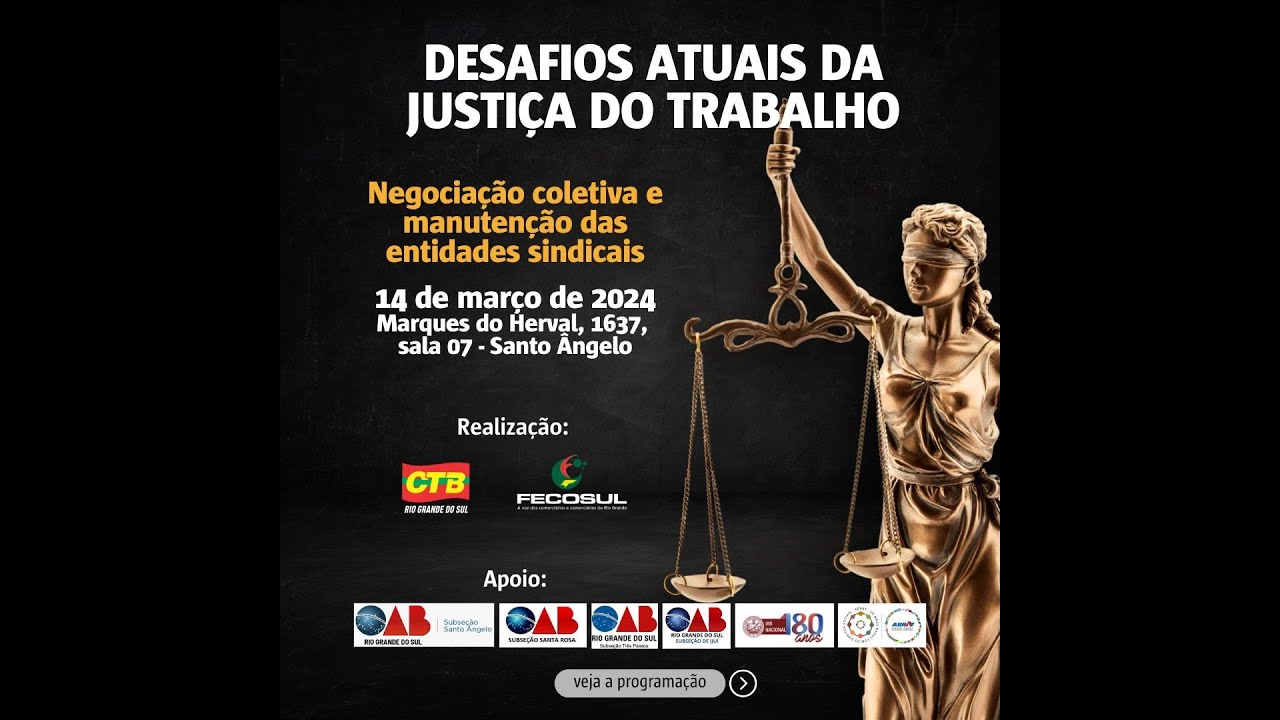Perspectivas atuais da Justiça do Trabalho - YouTube