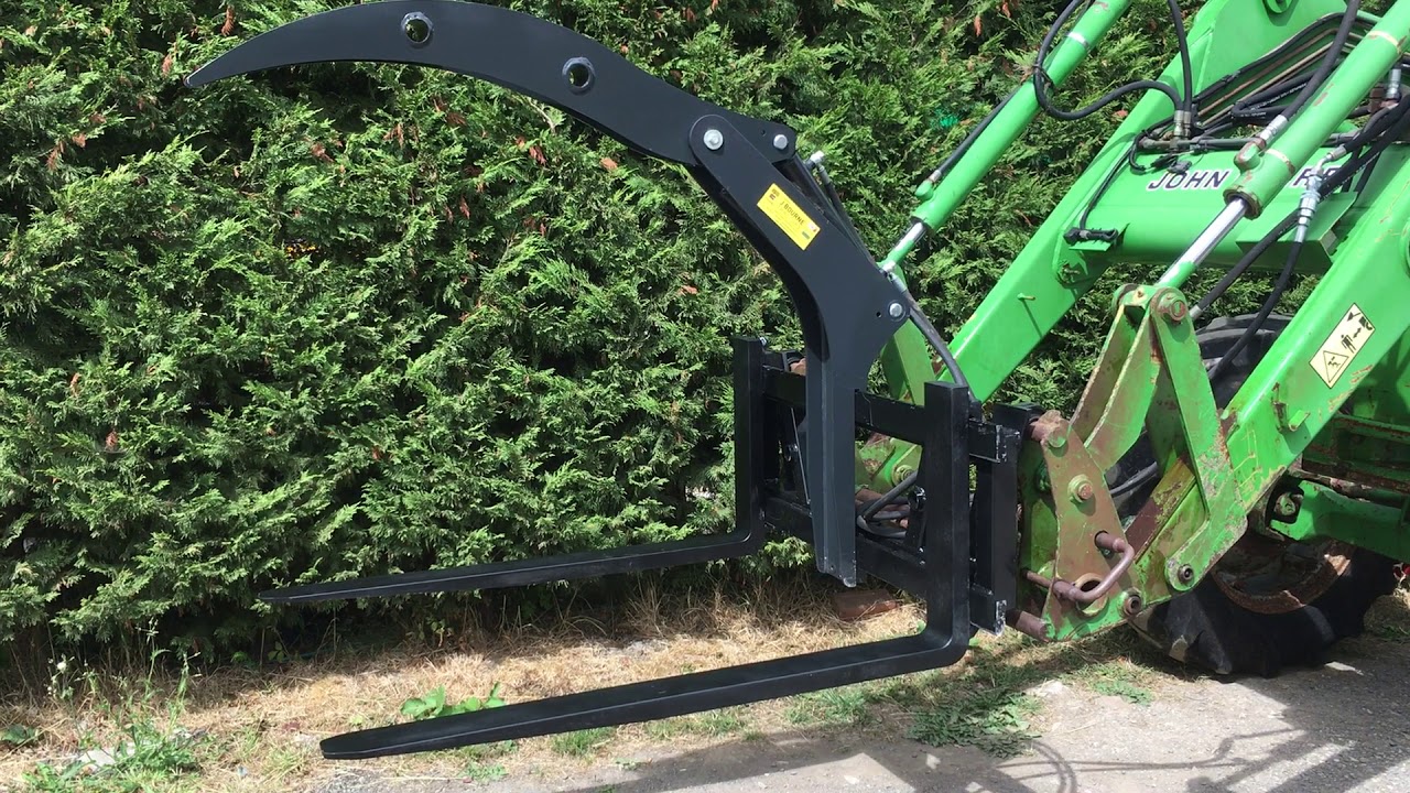 Palet forks wood / log gripper - YouTube