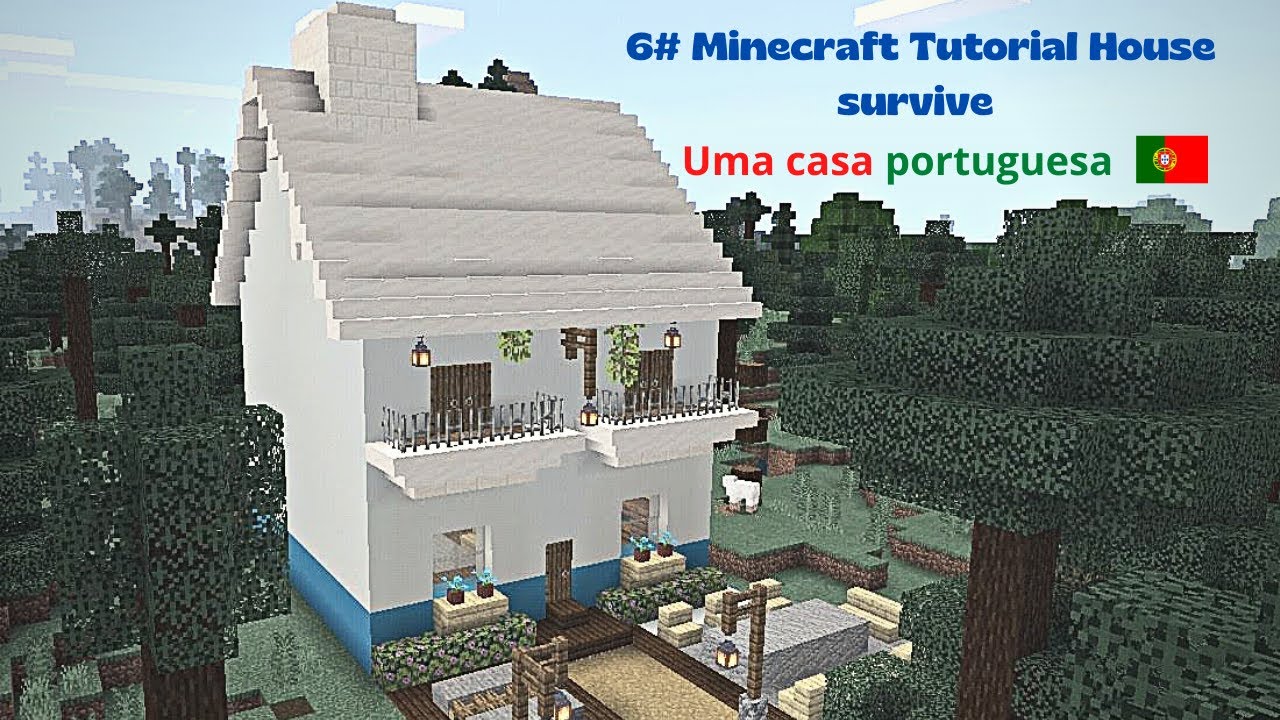 Uma casa portuguesa -6# Minecraft tutorial House survive - YouTube