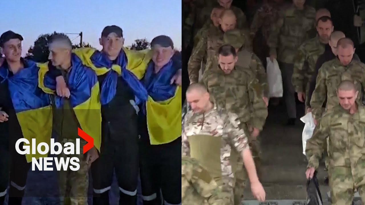 90 Russian, Ukrainian prisoners of war return home following prisoner ...