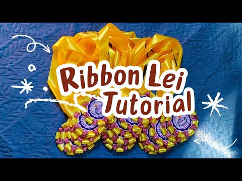 Ribbon Lei Tutorial | DIY Ribbon Resette Badge | Ribbon Craft | How To ...