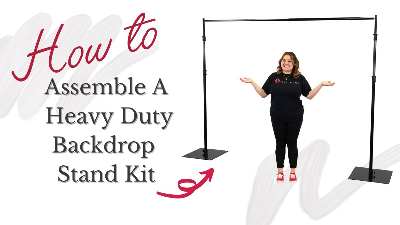 How to Assemble a Adjustable Heavy Duty Backdrop Stand Kit - YouTube