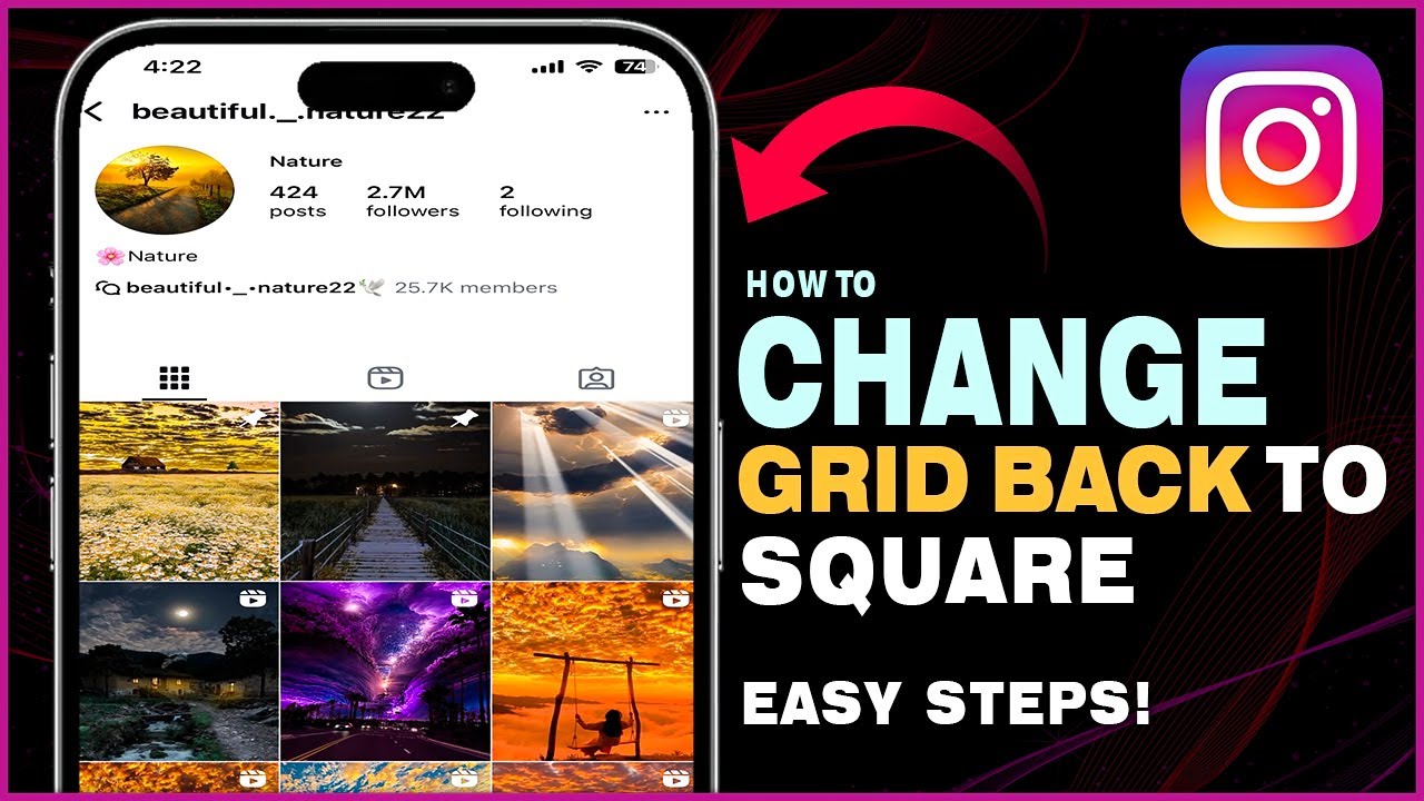 How to Change Instagram Grid Back to Square 2025 - iOS & Android - YouTube