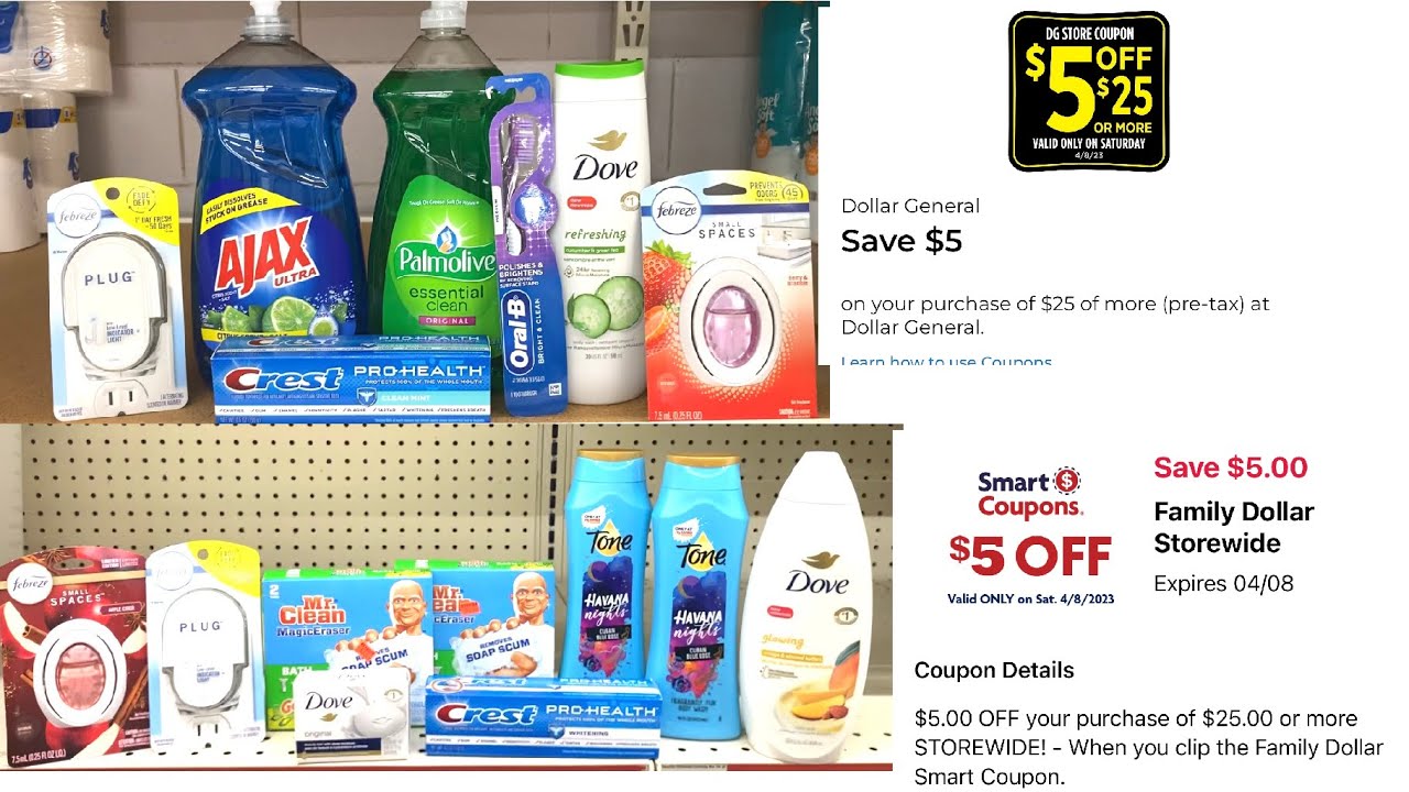 All Digital $5/$25 Deals At Dollar General & Family Dollar 4/8 - YouTube