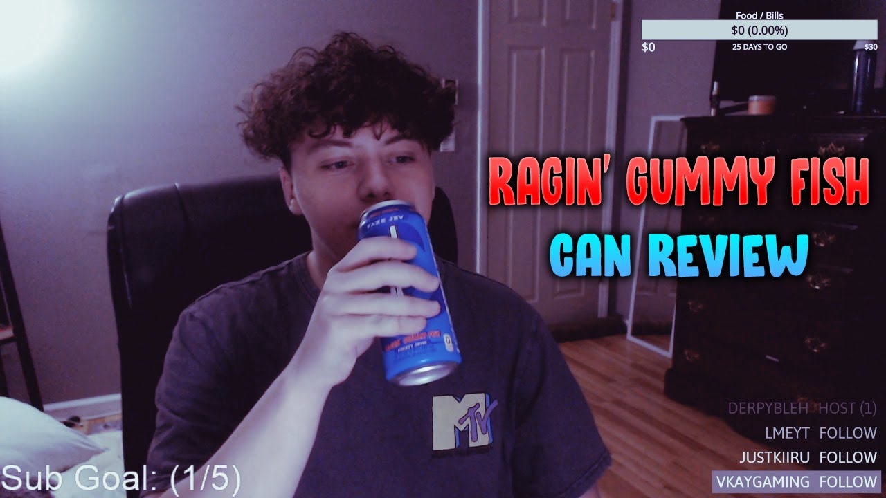 FaZe Jev Ragin' Gummy Fish GFUEL Can Taste Test (Stream Highlight ...