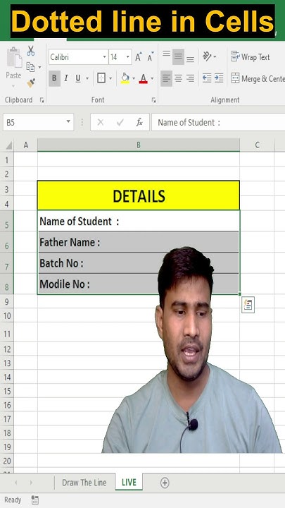 How to Create DOTTED LINE IN EXCEL CELL in Excel #EXCELFORBEGINNERS ...