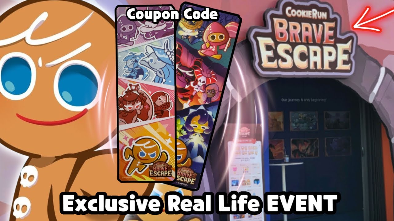 I visited the Cookie Run BRAVE ESCAPE in KOREA🇰🇷 and I got 2 Coupon ...