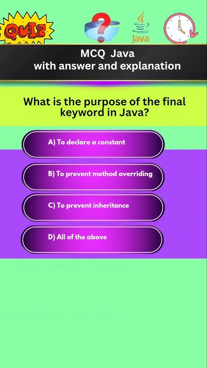 MCQ Java with Answers and Explanation #interview #exam #education # ...