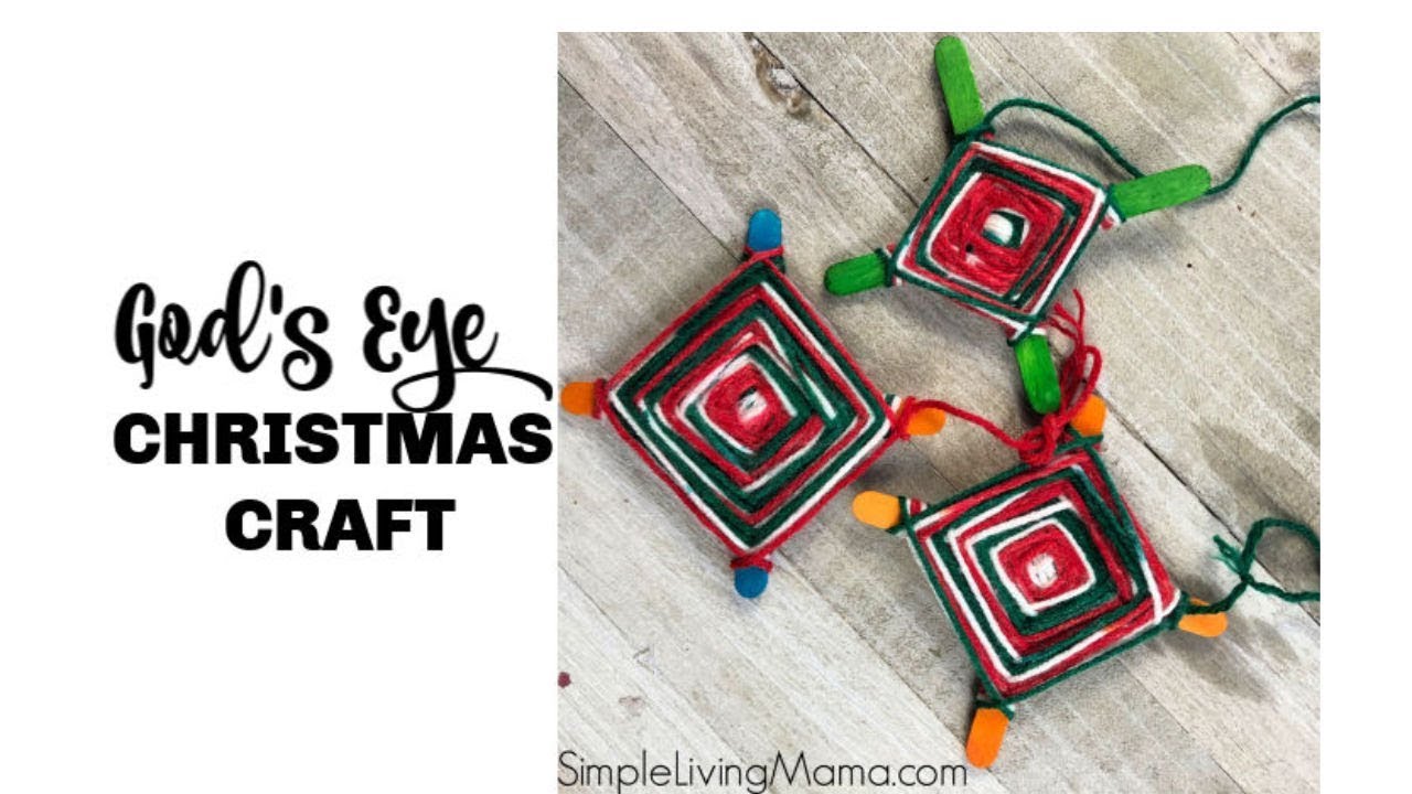 HOW TO MAKE A GOD'S EYE - WEAVING CRAFT - YouTube