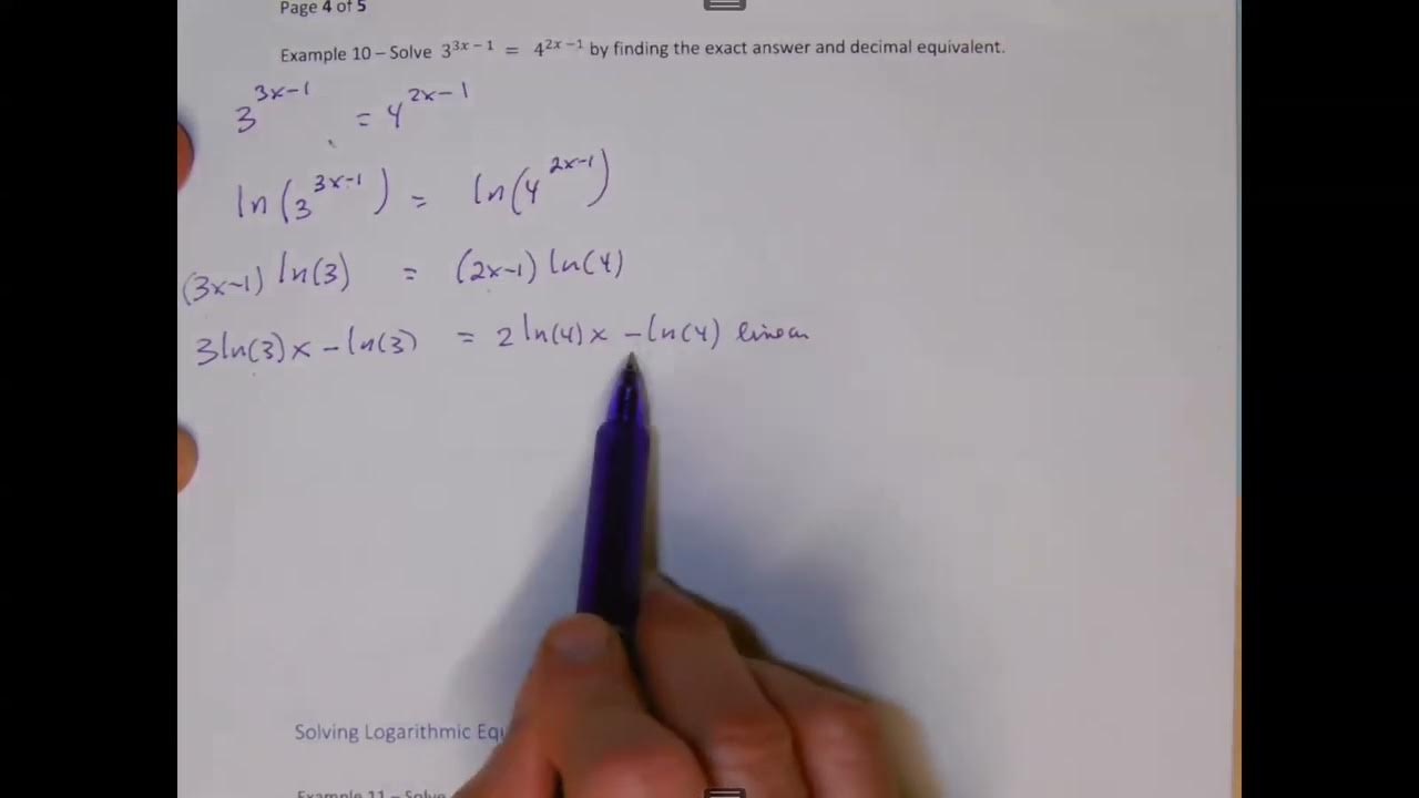 Solve Exponential Functions, Exponents on Both Sides - YouTube