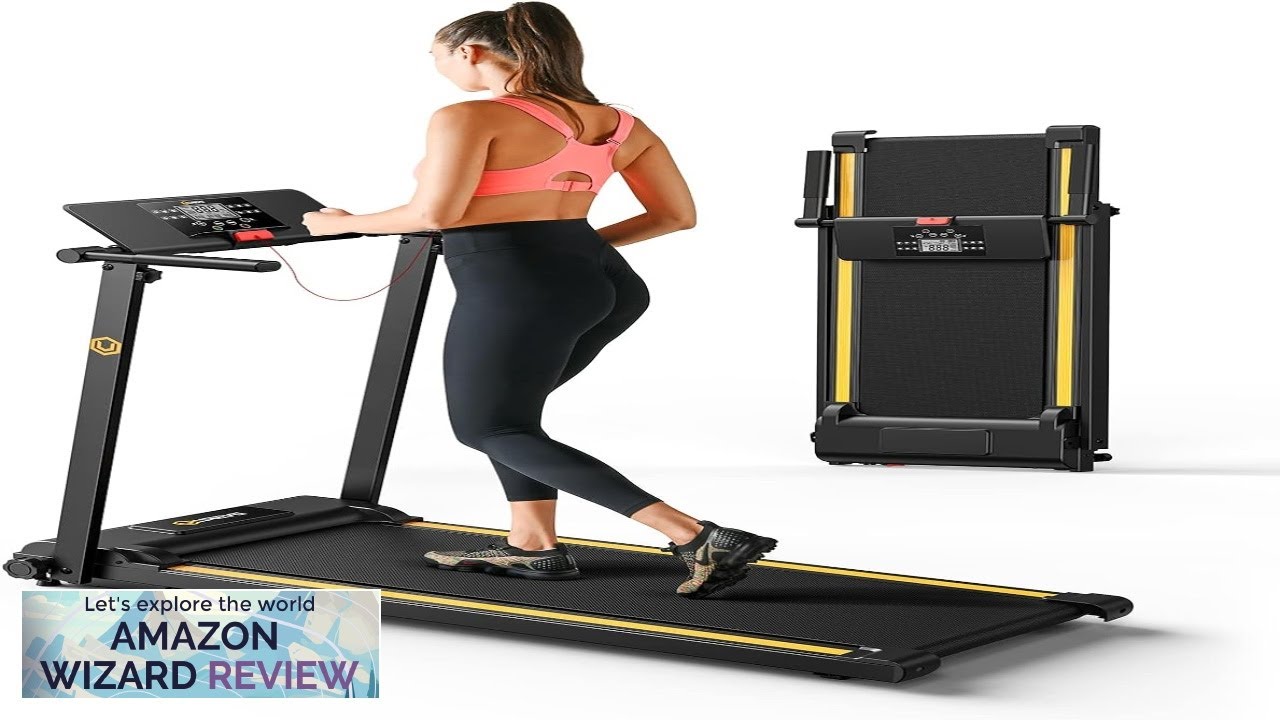 UREVO Folding Treadmill 2.25HP Treadmills for Home with 12 HIIT Modes ...