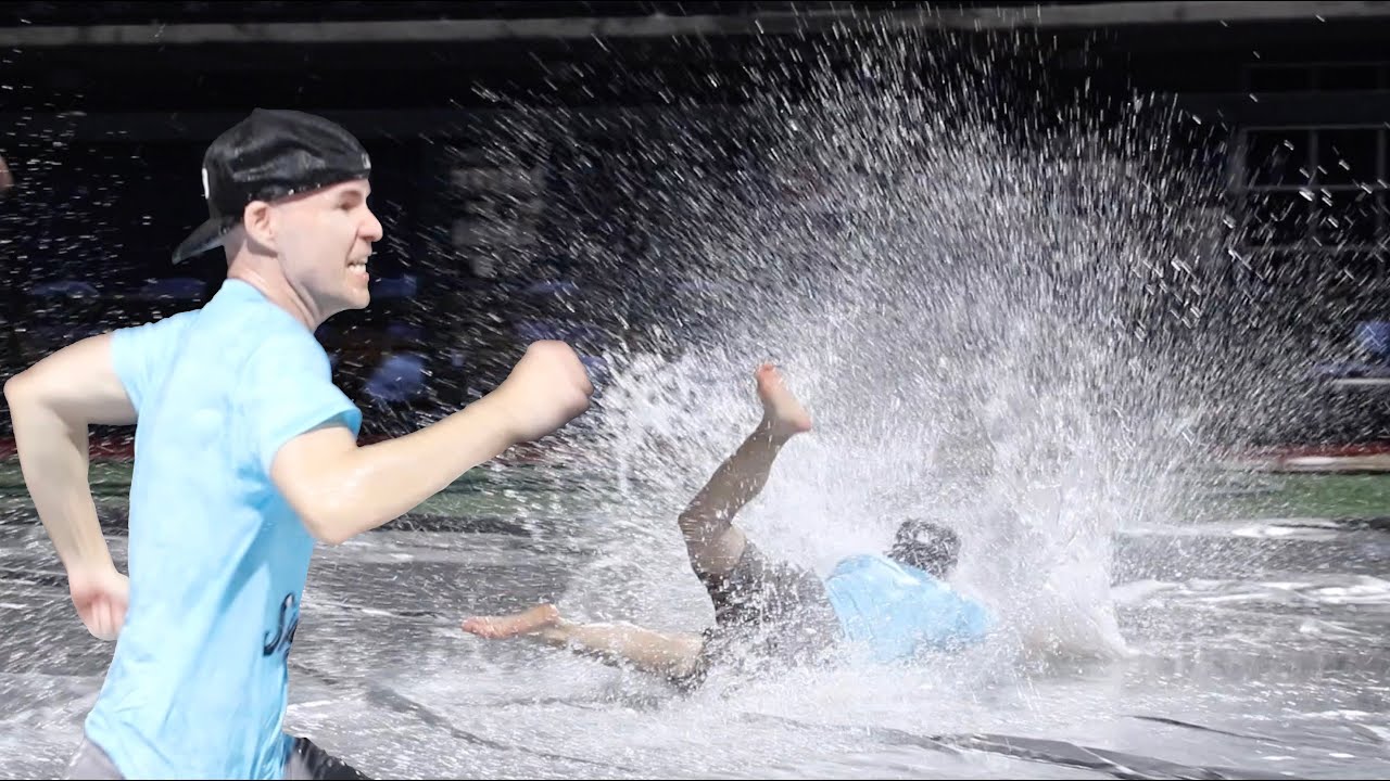 DIVING ON THE TARP after a CRAZY STORM at a Minor League Baseball game ...