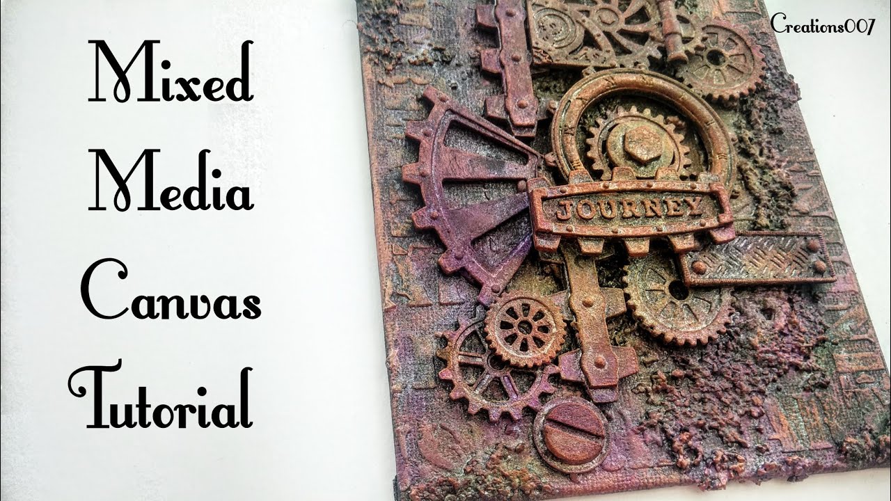 mixed media canvas tutorials | quick and easy mixed media tutorial ...