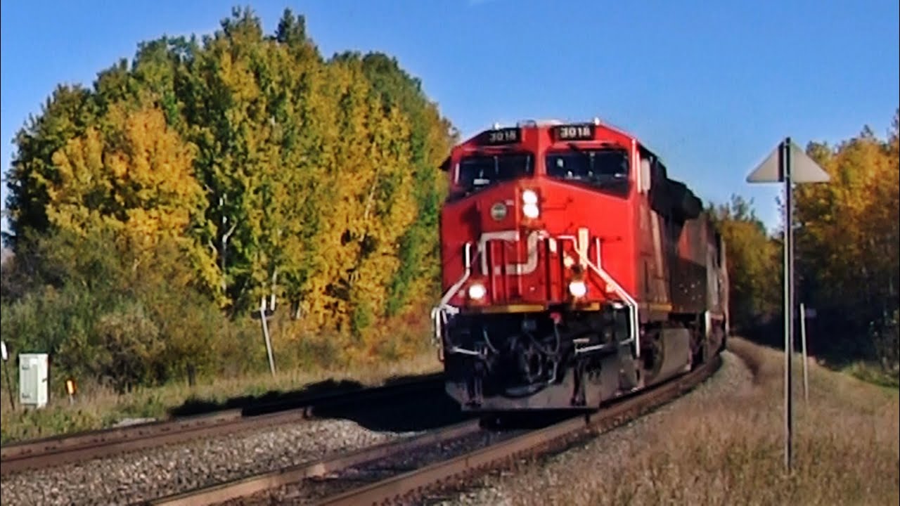 When GEVOS Took Over! Heavy CN Train Speeds Around Sharp Curve, With ...