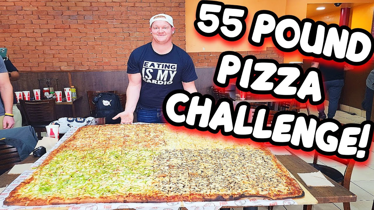 WORLD'S LARGEST PIZZA CHALLENGE! 55 POUNDS! - YouTube