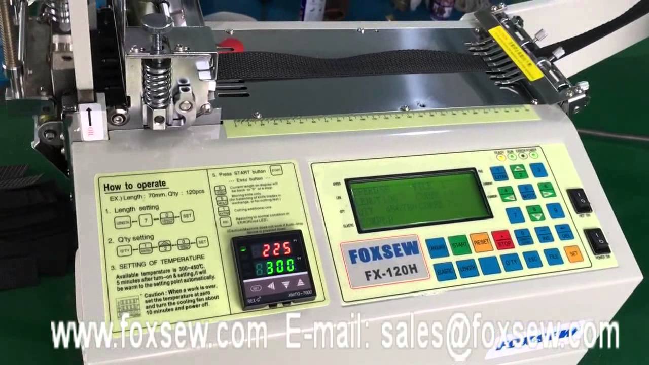 Automatic Hot Knife Webbing Cutting Machine - YouTube