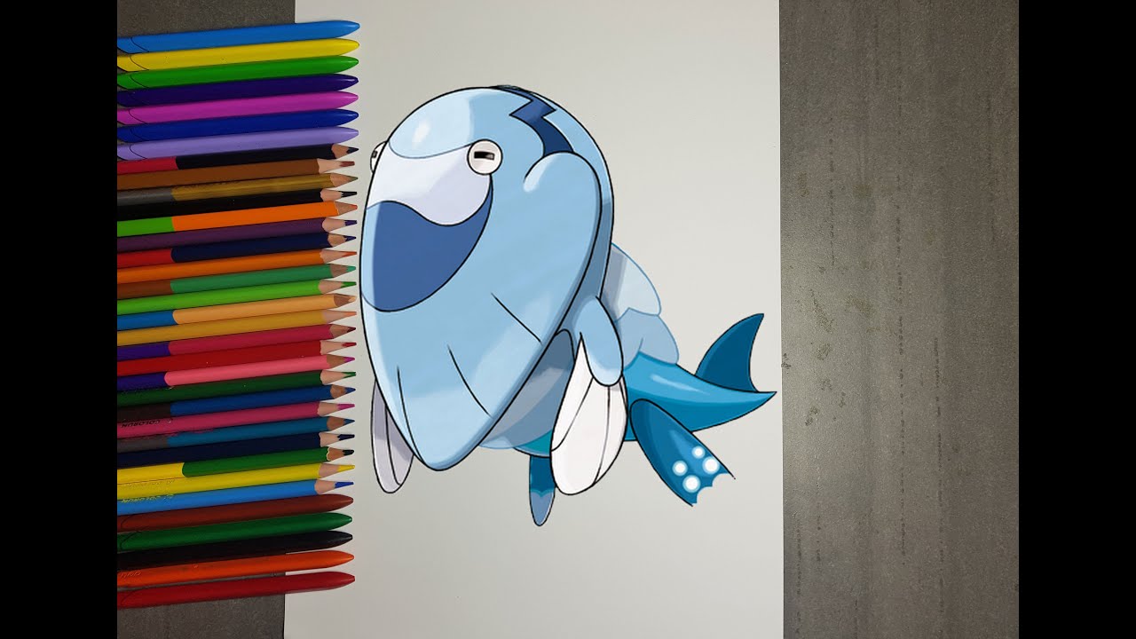 how to draw arctovish from pokemon slow drawing - YouTube