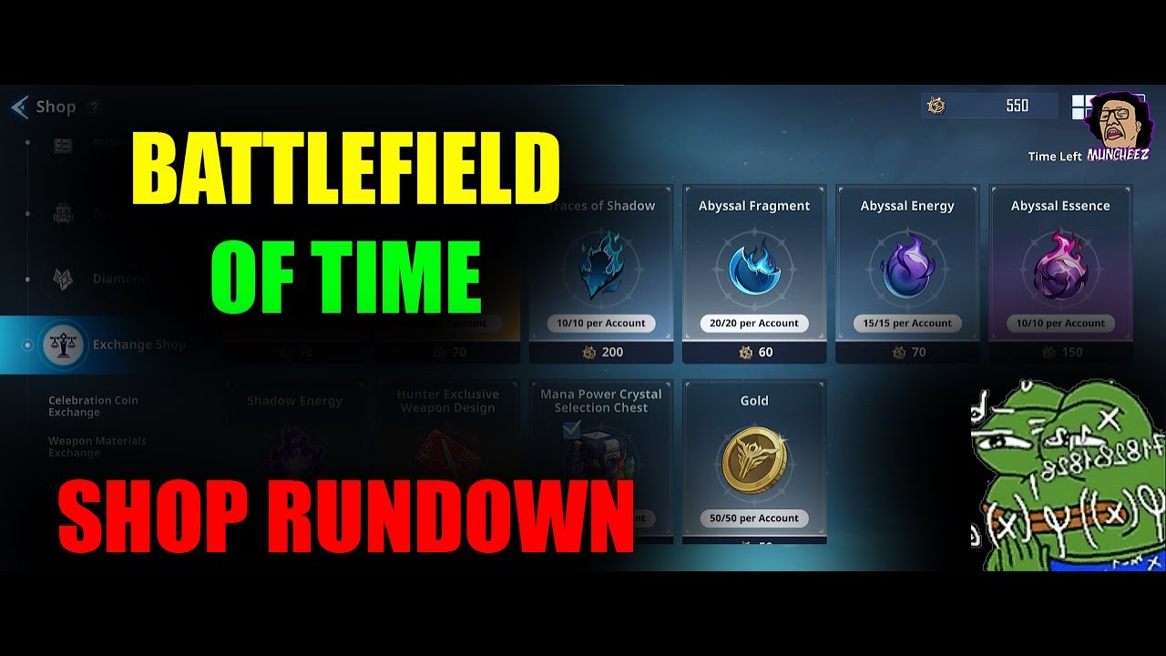 [Solo Leveling: Arise] Battlefield of Time Shop. What I would buy and ...
