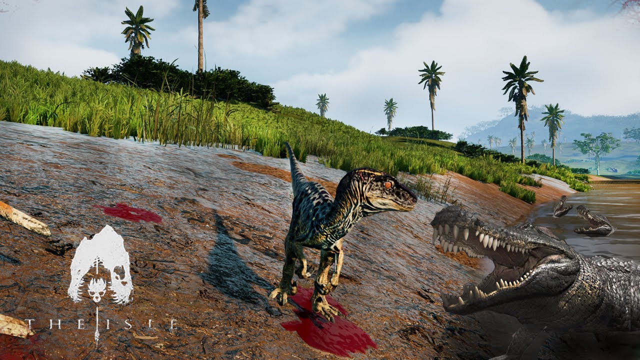 THE CROC ATTACKS THE RAPTOR!! l The Isle Ep 1 (Playing as an Omniraptor ...