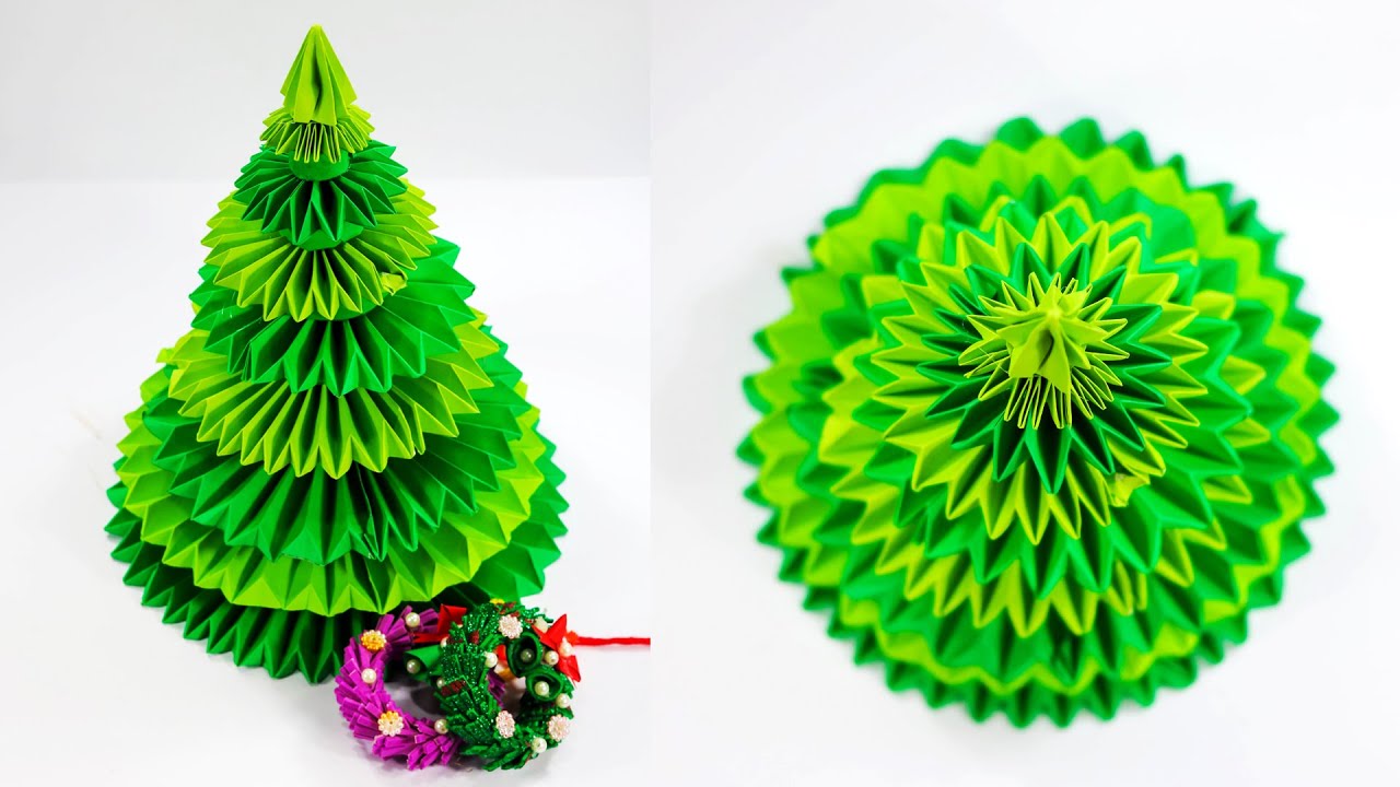 DIY Paper Christmas Tree | How To Make a 3D Xmas Tree | Christmas Decor ...