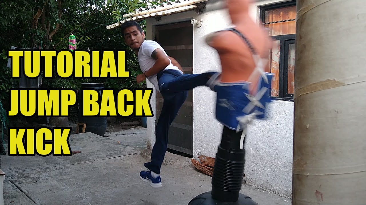 JUMP BACK KICK/ PATADA EN GIRO RECTO CON SALTO - YouTube
