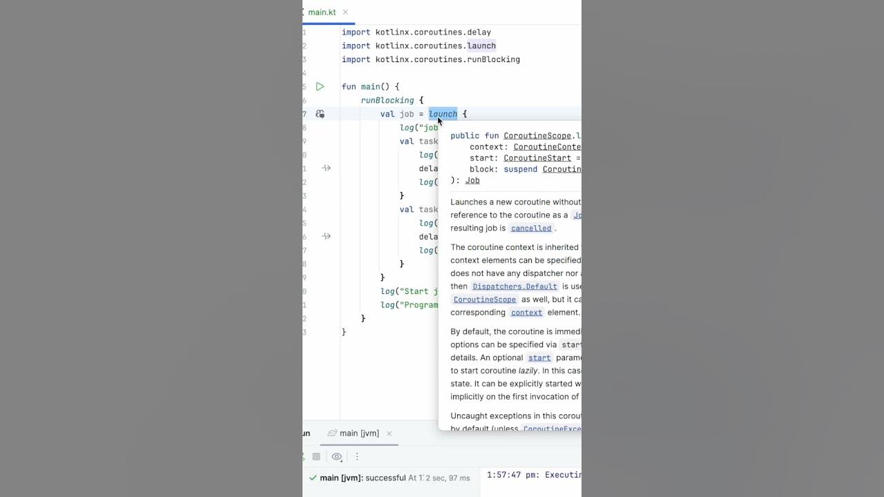 Understanding Coroutine in Kotlin #shorts #kotlin #coroutines - YouTube
