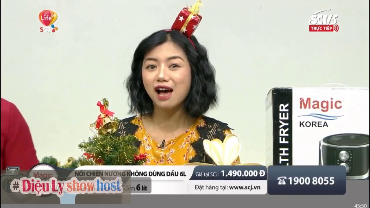 Nồi chiên nướng không dùng dầu 6L Magic korea - Sctv5- Diệu Ly Showhost ...