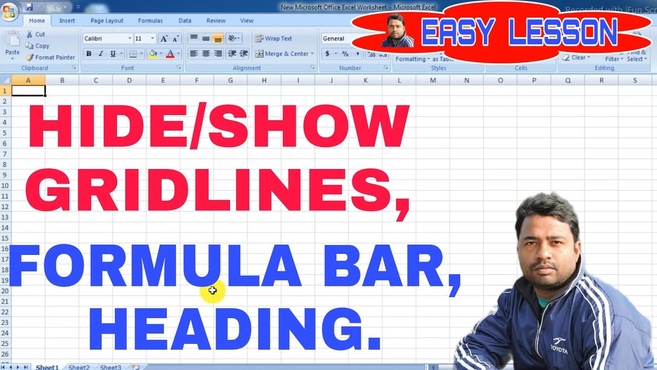 How To Hide Show Gridlines Formula Bar Heading In Excel How To Hide Show Gridlines Formula Bar Heading In Excel