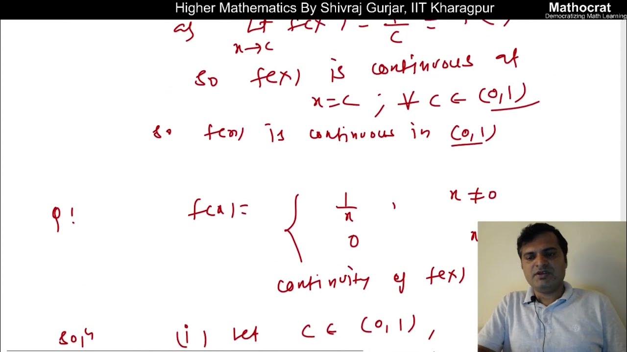 28.Real Analysis & Calculus:Continuity of a Function| UPSC CSE| IFoS |IIT |NET |GATE| Shivraj ...