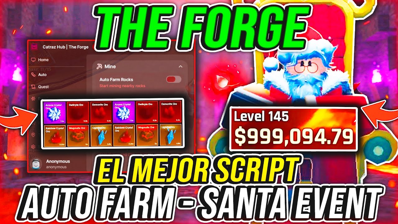 🔥 THE FORGE SCRIPT SIN KEY | AUTO FARM, AUTO FORGE, KILL MOB, KILL AURA ...