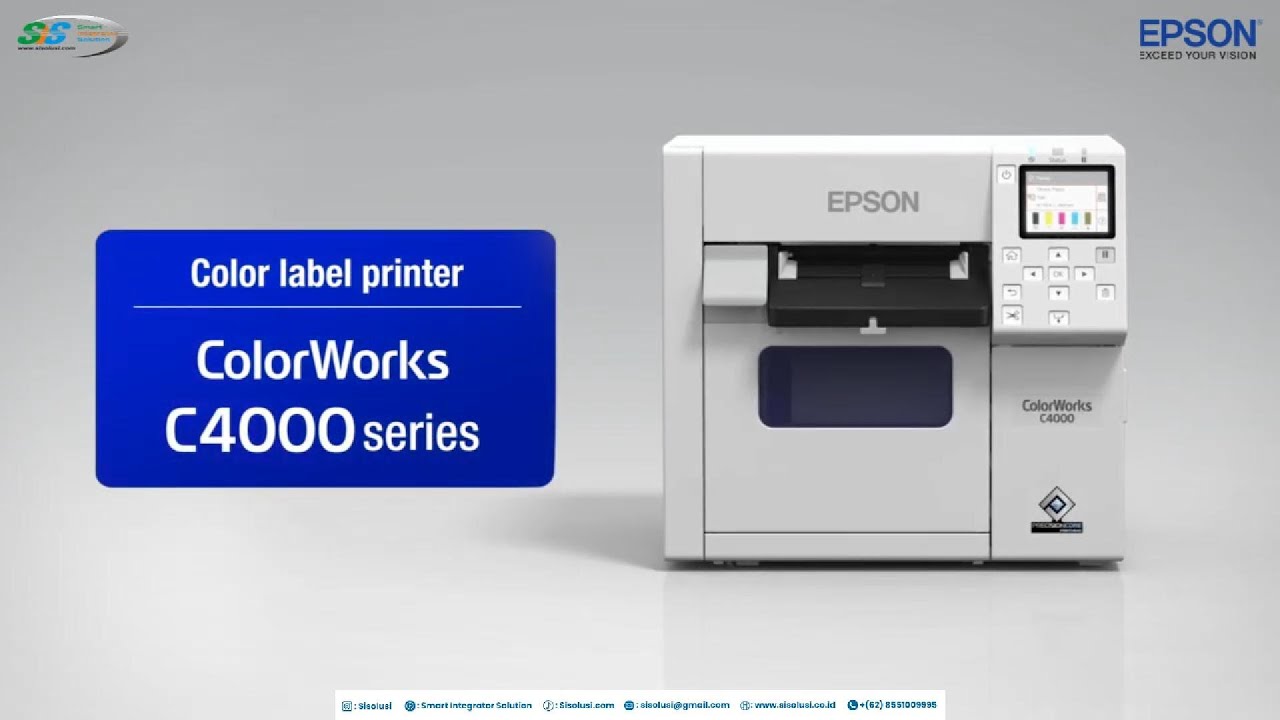 Printer Label | Epson Colorwork C4000 Series - YouTube