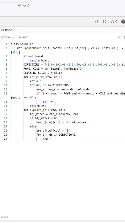 Leetcode 529: Minesweeper - YouTube