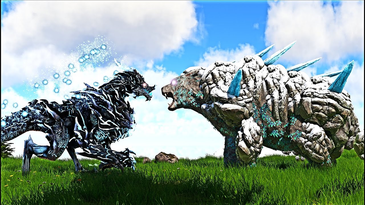 NEW STEINBJÖRN BEAR BOSS (FJORDUR) VS ELDER CRYO GODDESS BOSS (ARK ...