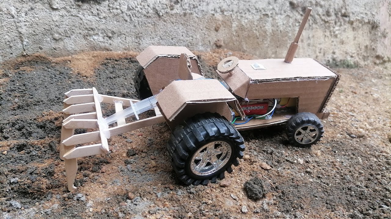 how to make a tractor - Rc tractor from cardboard - Amazing DIY tractor ...