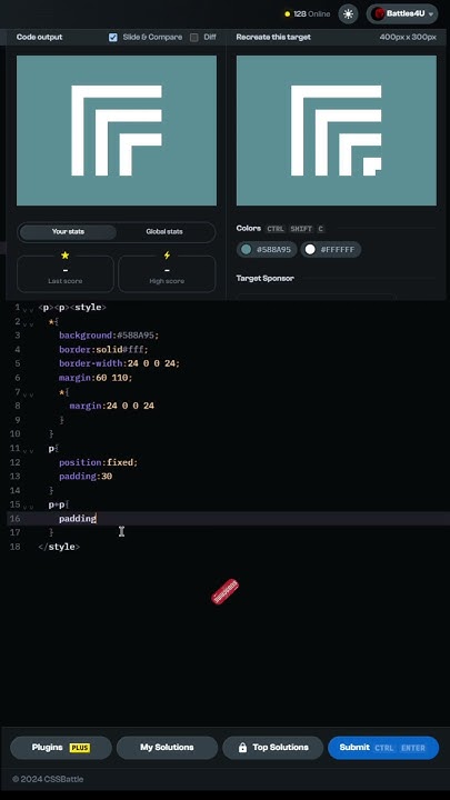 17122024 Css Battle Daily Challenge Solution 100 Match Html Css Cssbattle Youtube