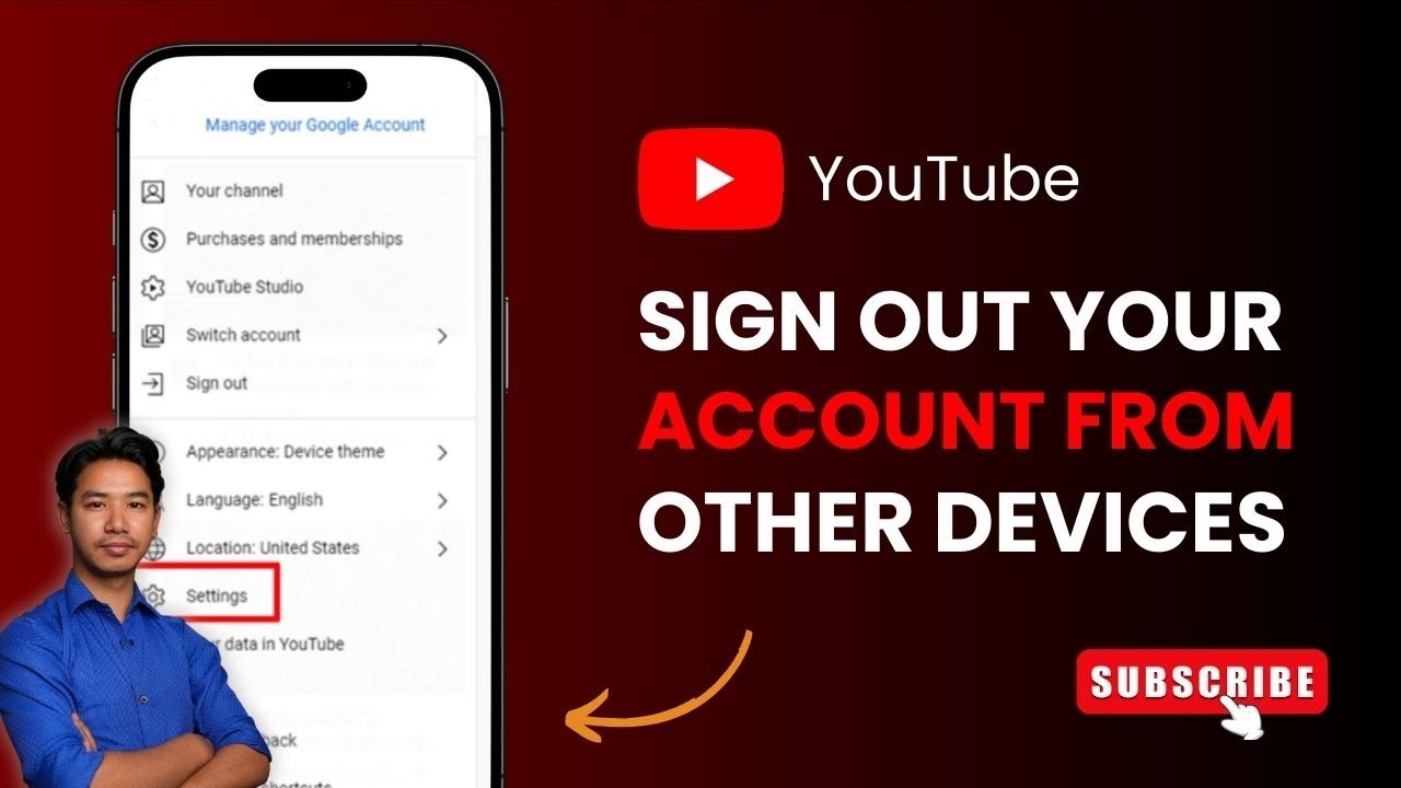 How to Sign Out YouTube Account from Other Devices ! - YouTube