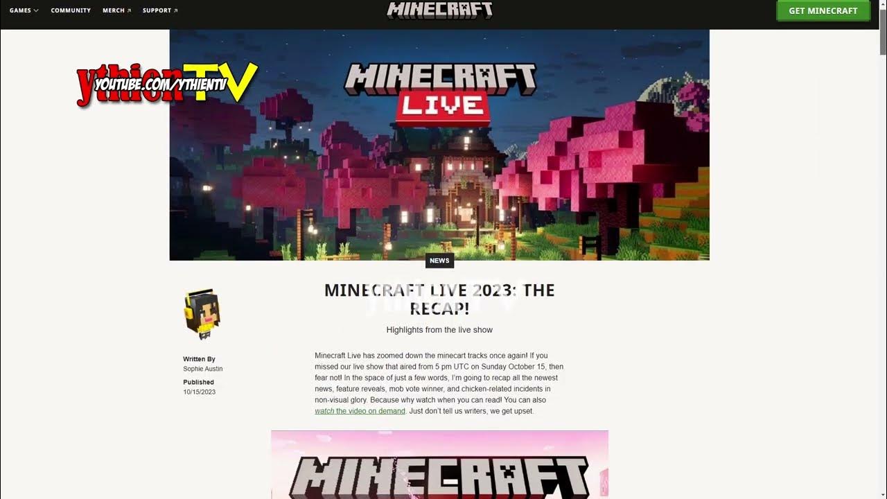 Minecraft Live 2023 RECAP - TÓM TẮT - YouTube