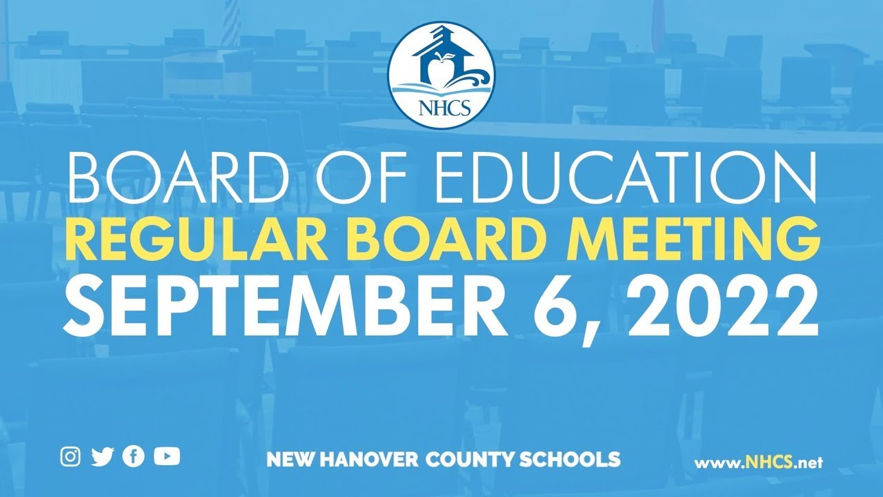 NHCS Board of Ed. Regular Meeting | Sept. 6th 2022 | Part 2 - YouTube