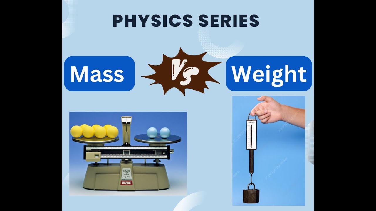 Difference between Mass and Weight with easy concept on Physics Series ...
