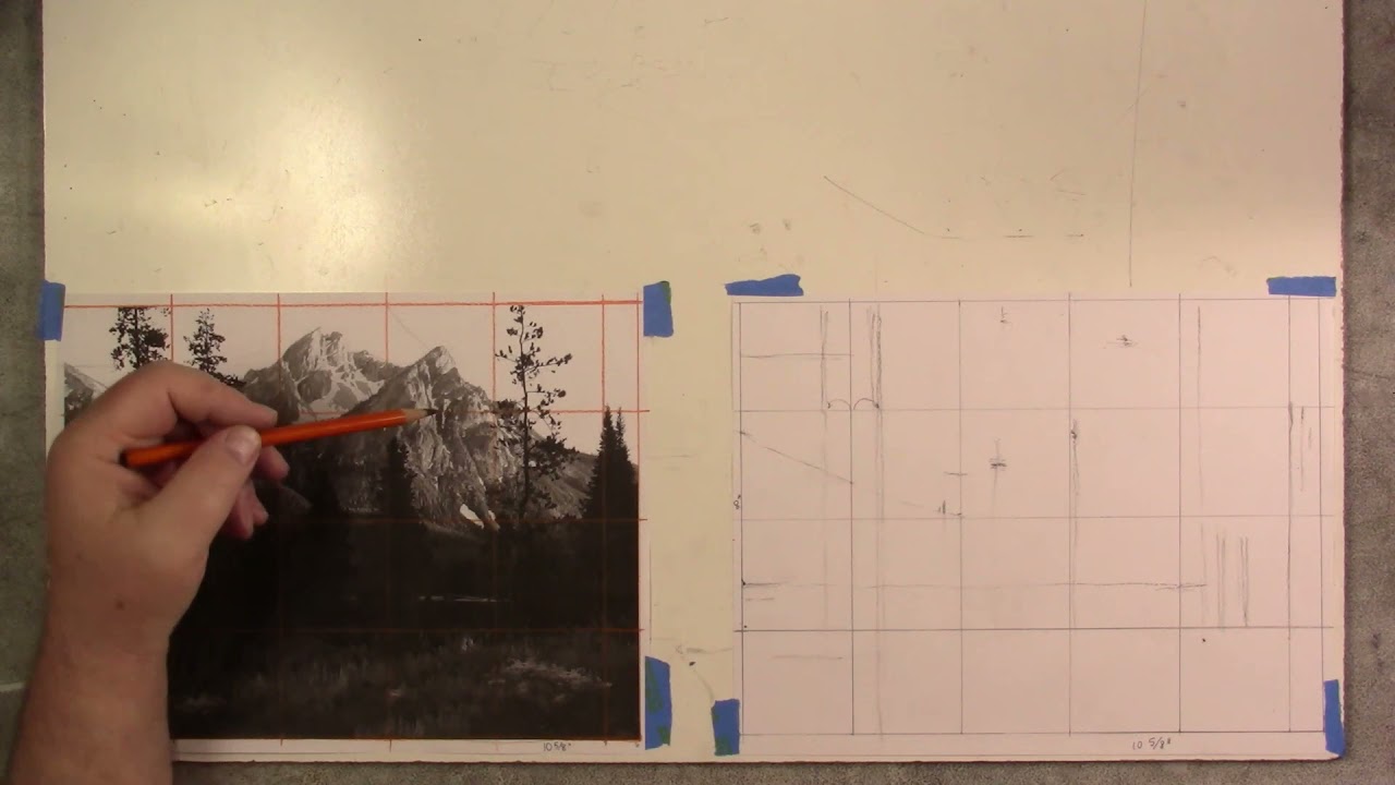 How to Draw A Landscape Using a Grid, The Advantages and Pitfalls - YouTube