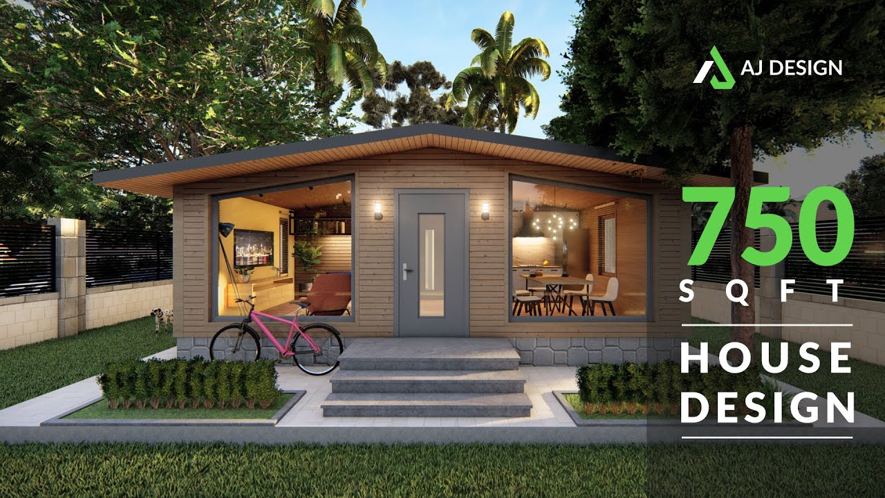 750 sqft Small house design idea (70 sqm) - YouTube