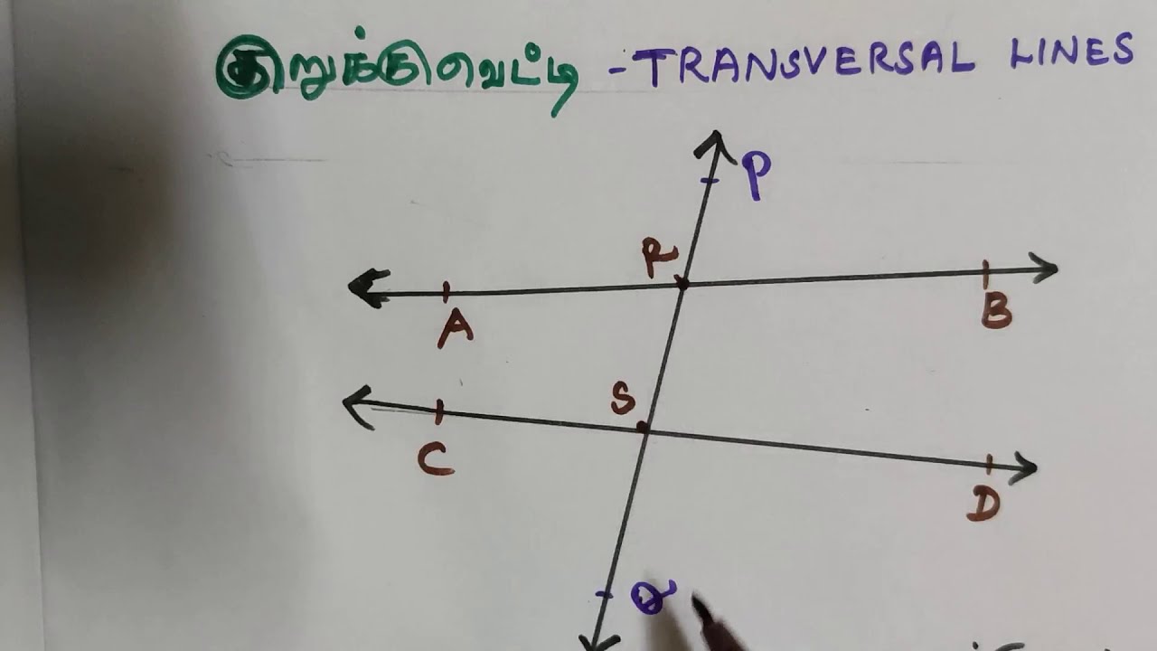 Transversal line # குறுக்கு வெட்டி - YouTube