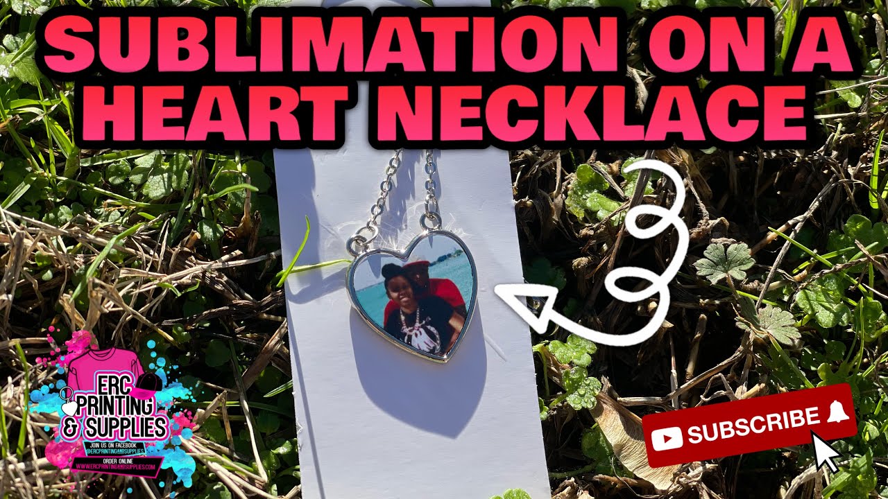 Sublimation on a Heart Necklace-Valentines Craft Ideas-Sublimation ...