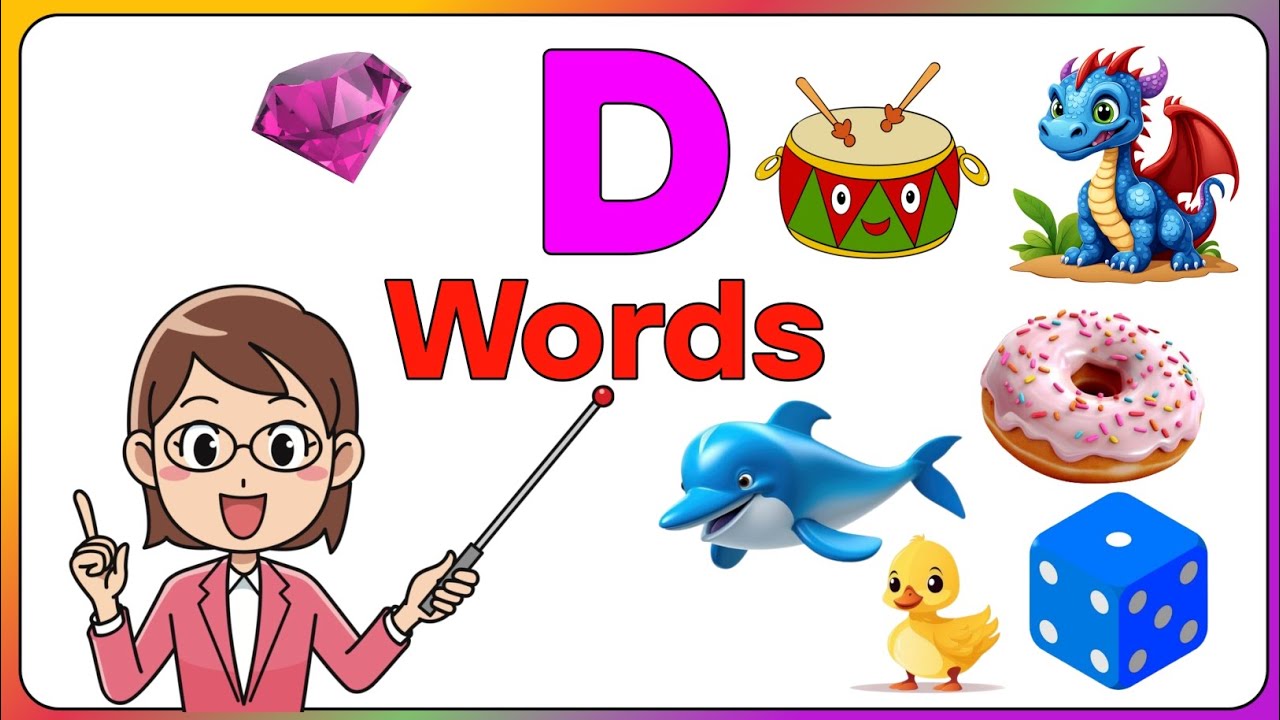 Words that Start with Letter Dd | letter d words | d phonics words ...
