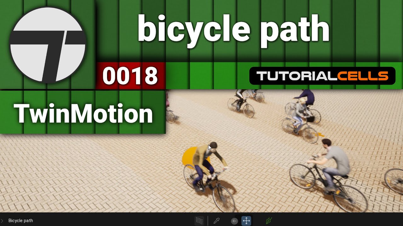 0018. bicycle path in twinmotion - YouTube